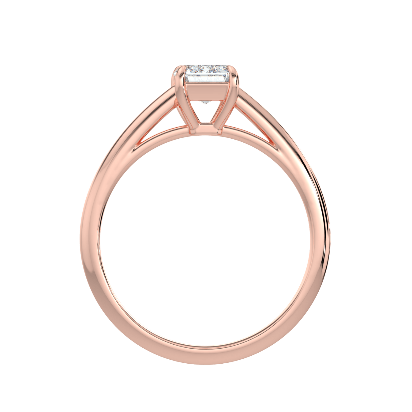 Elara Diamond Solitaire Ring - Emerald – AYKA JEWELS