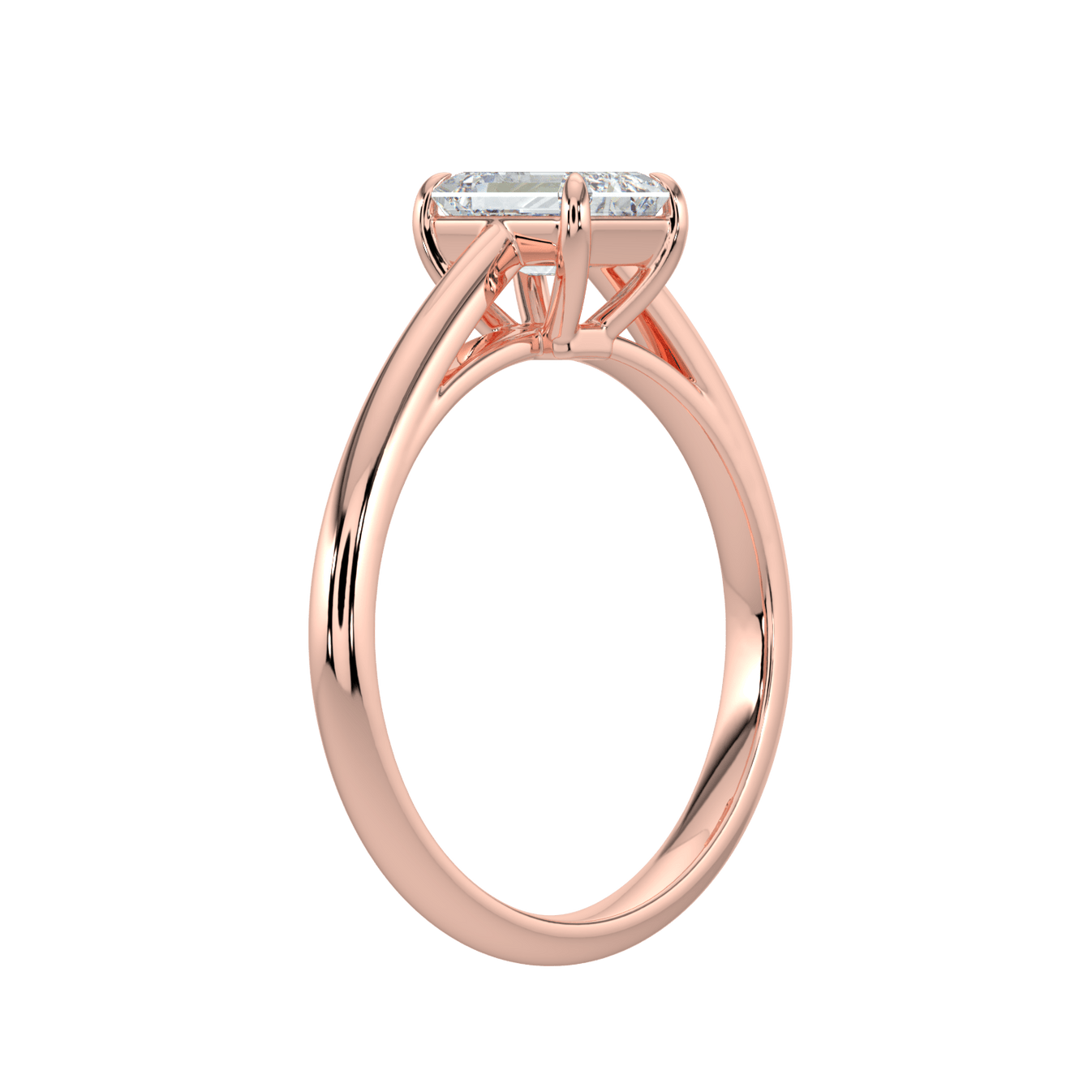 Elara Diamond Solitaire Ring - Emerald – AYKA JEWELS